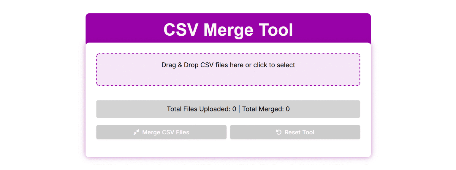 Free CSV Merge Tool – Combine Multiple CSV Files Instantly
