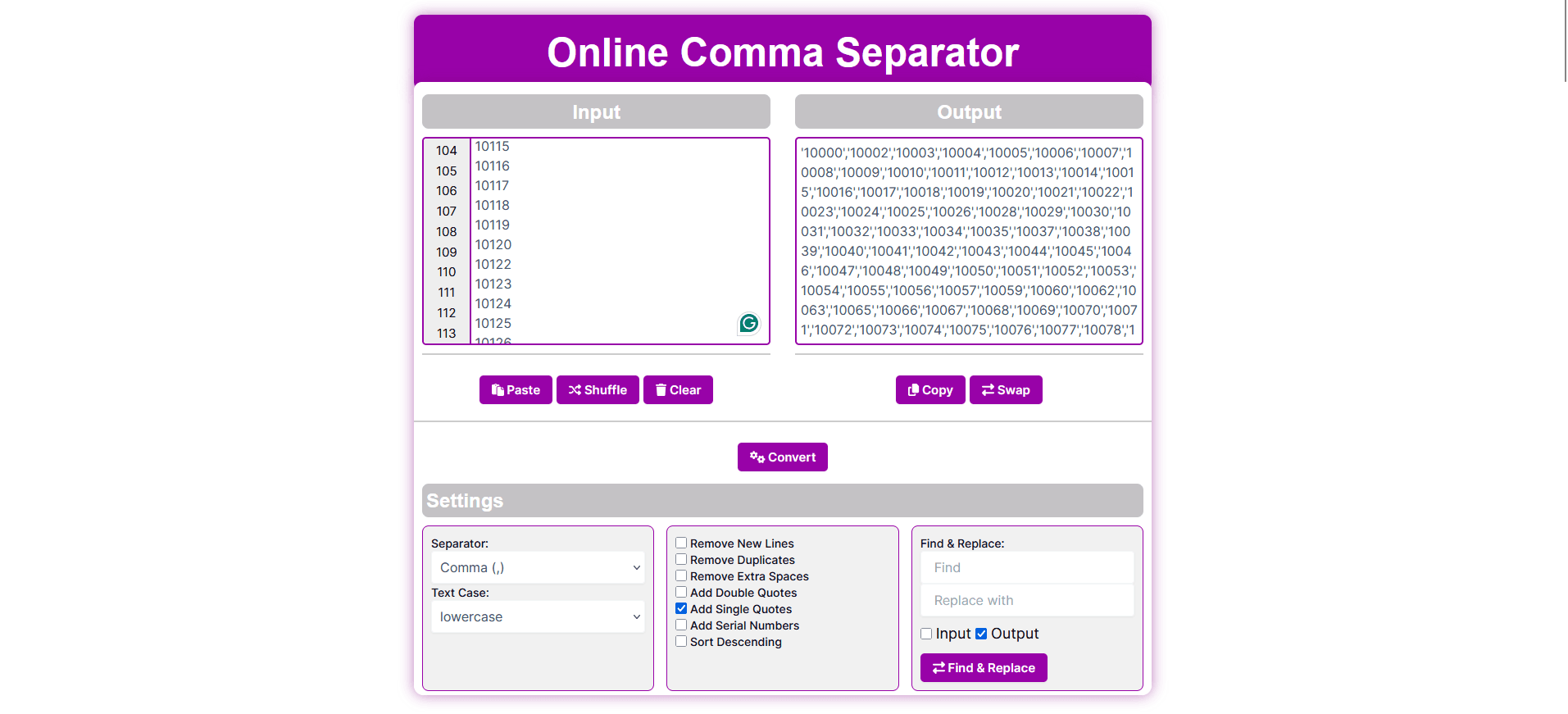 Online Comma Separator – Smart Delimiter & Text Tool